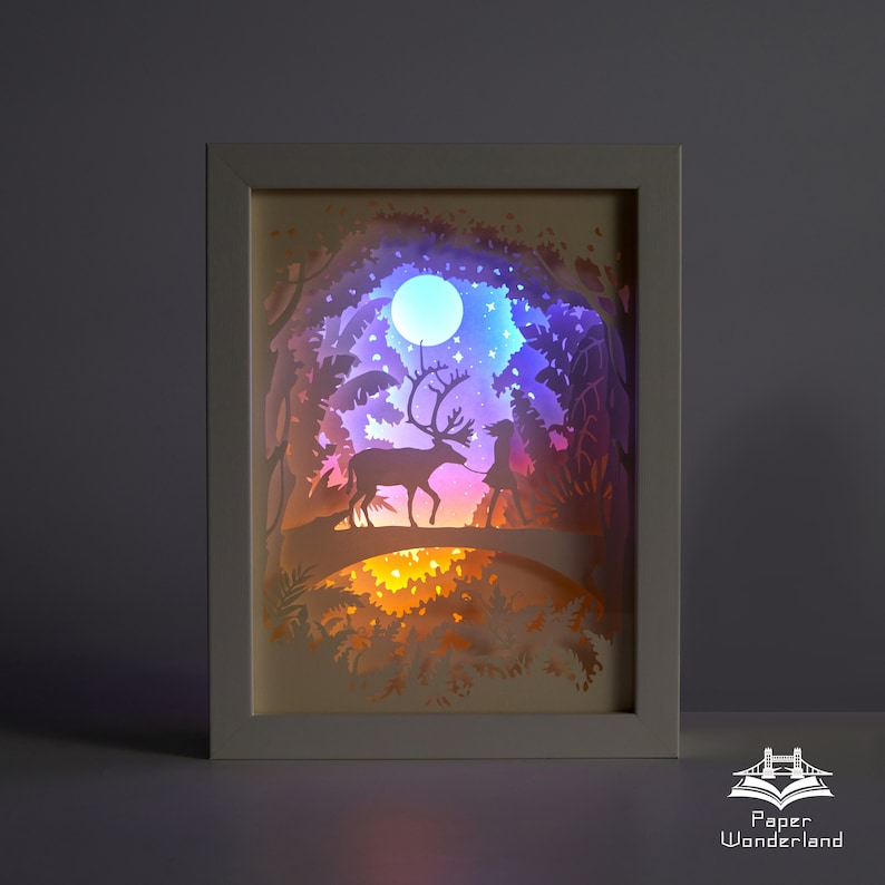 Papercut Light Box Paper Carving Light Box Night Light 3d Led - Etsy