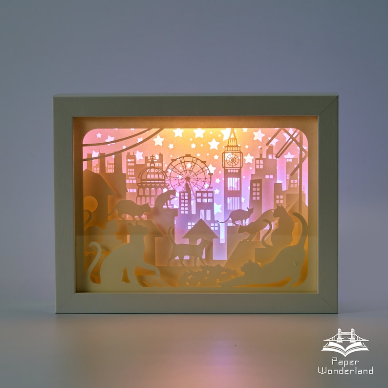Papercut Light Box Paper Carving Light Box Night Light 3d Led Light Box ...