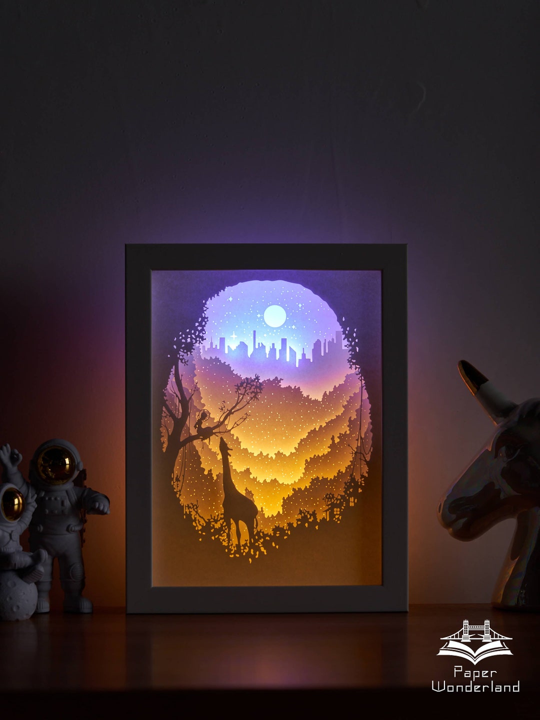 Papercut Light Box Paper Carving Light Box Night Light 3d Led Light Box ...