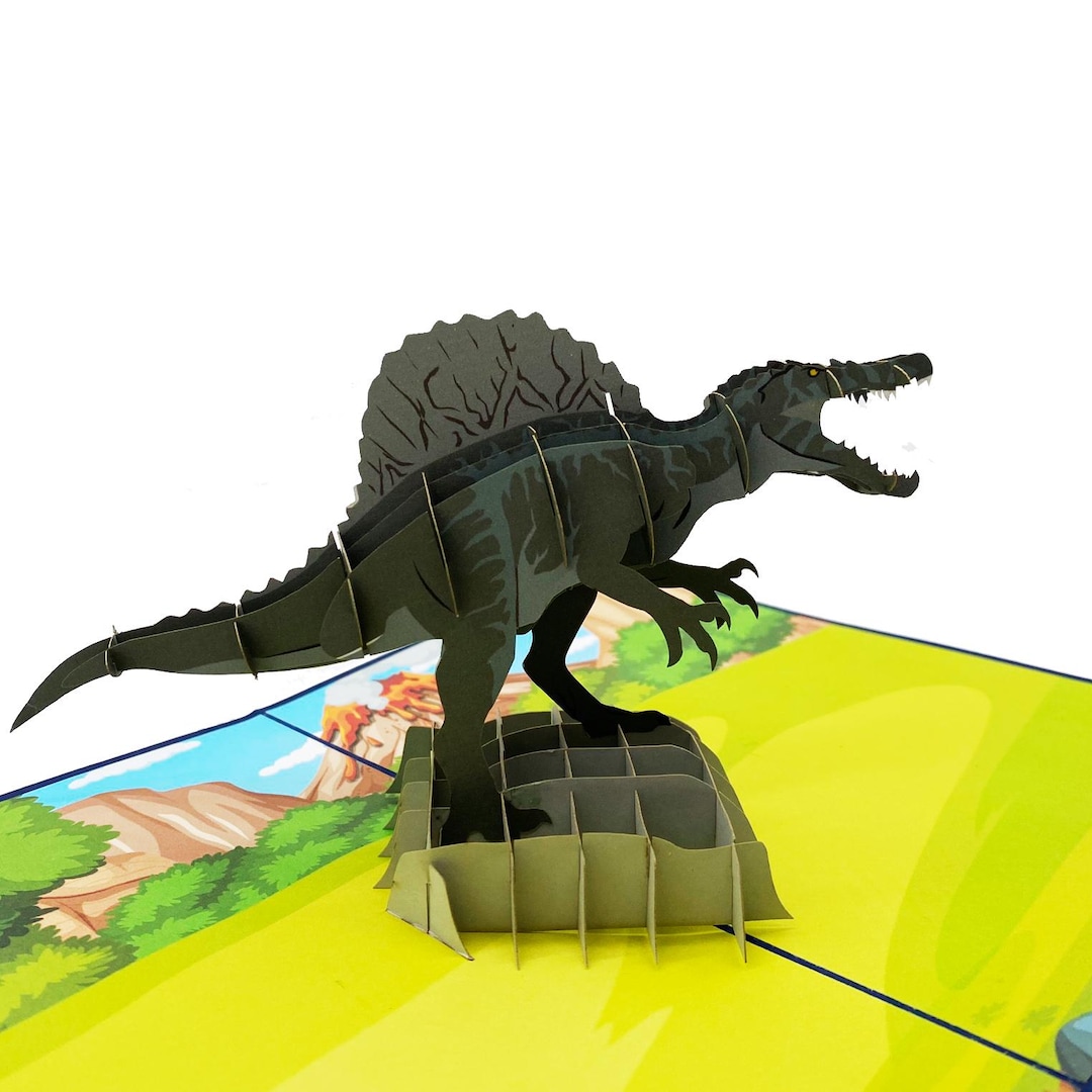 Spinosaurus Pop up Card, 3D Cards, Christmas Card, Greeting Cards,happy ...