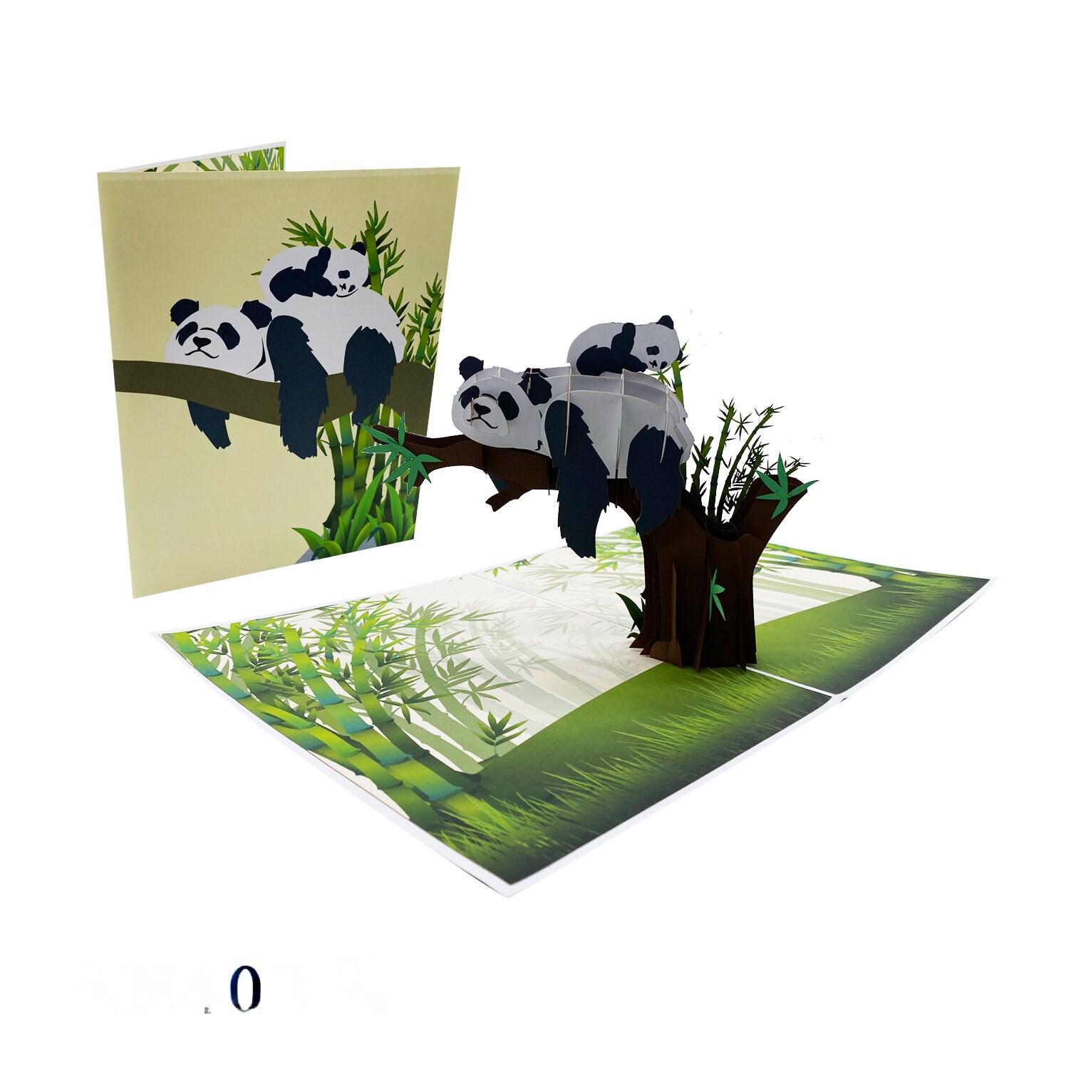 Family Panda Pop up Card: 3D Paper Craft Gift - Etsy