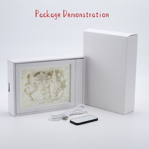 Papercut Light Box Paper Carving Light Box Night Light 3d Led Light Box ...