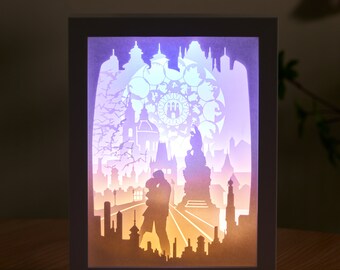 Papercut Light Box Paper Carving Light Box Night Light 3d Led Light Box ...