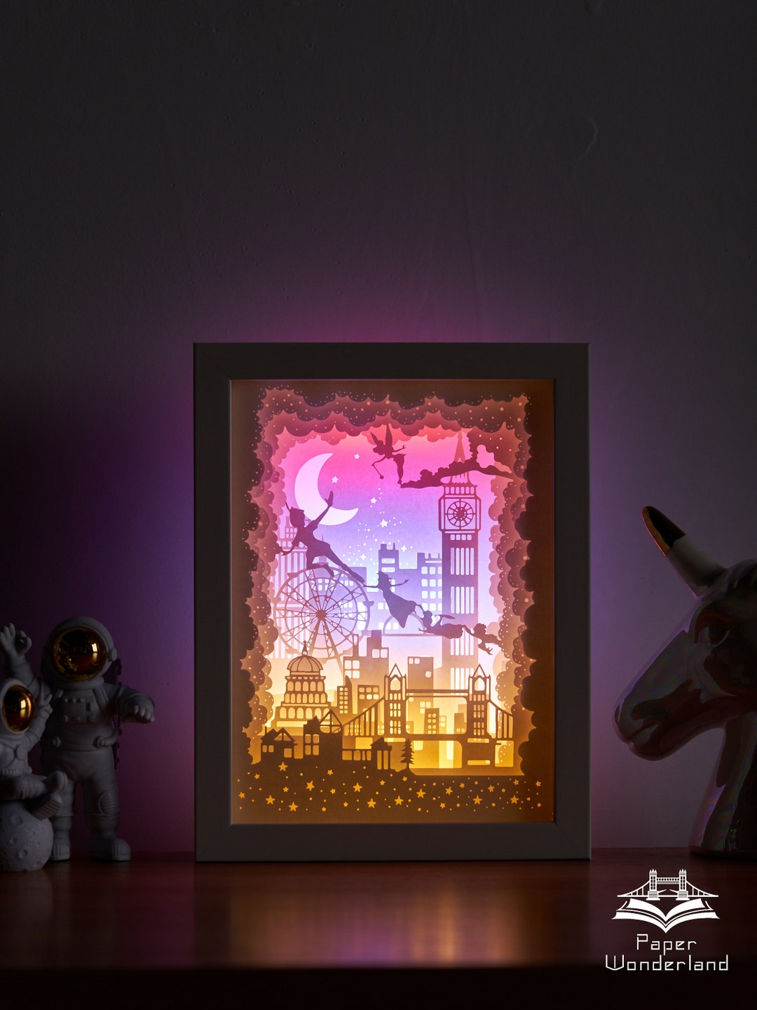 Papercut Light Box Paper Carving Light Box Night Light 3d Led Light Box ...