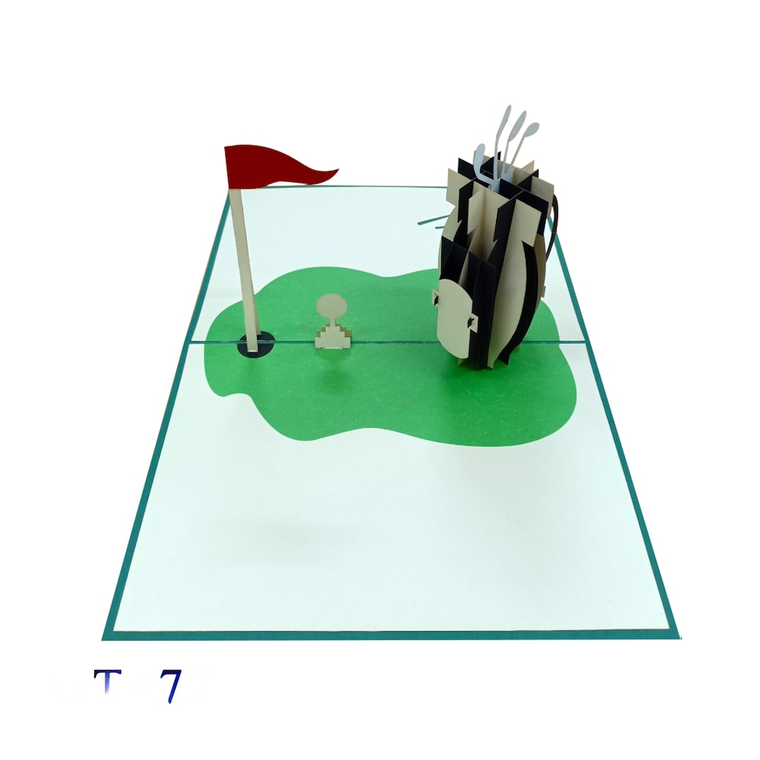 Golf Pop up Card, 3D Cards, Birthday Card, Greeting Cards,happy ...