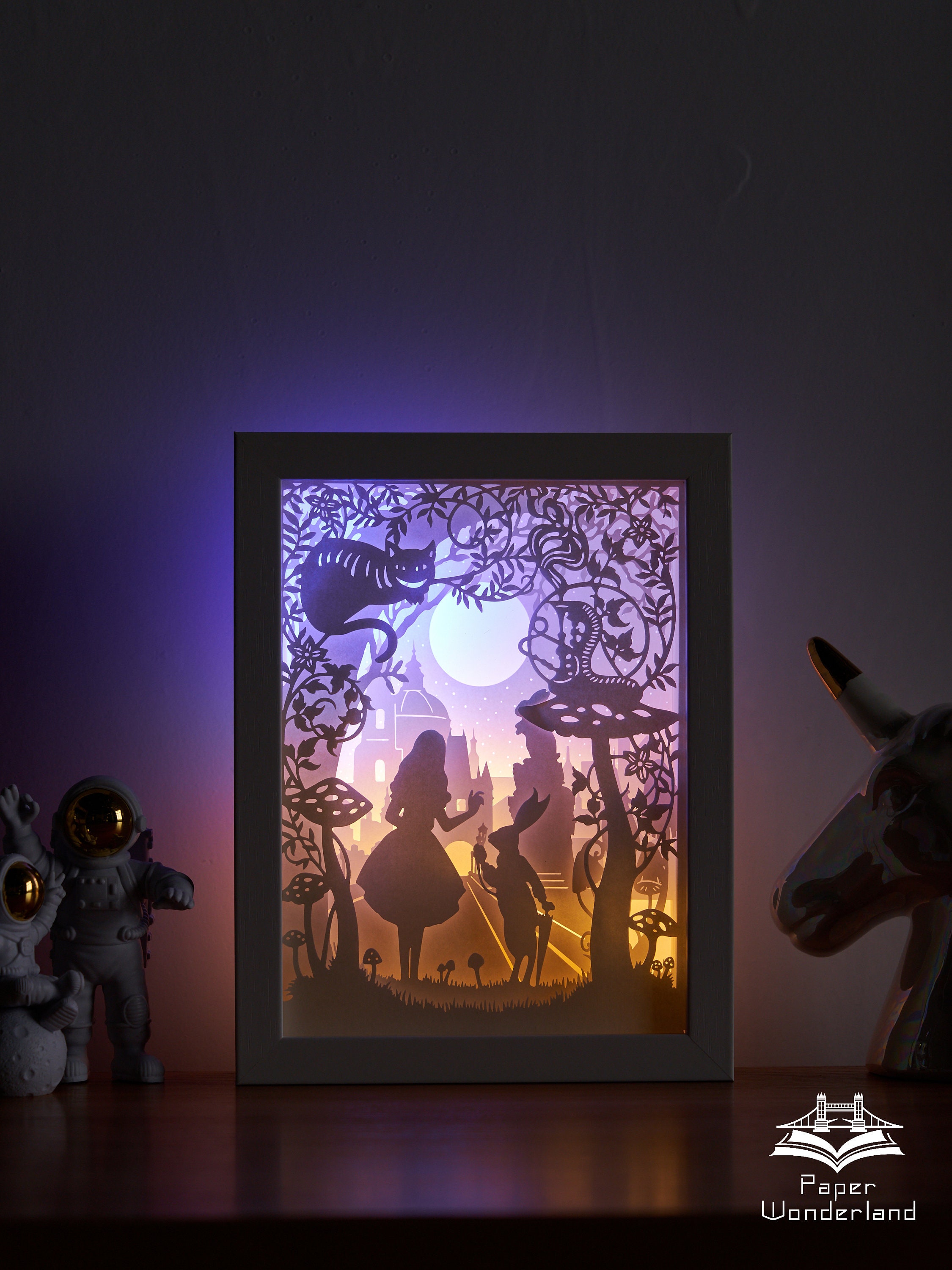 Papercut Light Box Paper Carving Light Box Night Light 3d Led Light Box ...