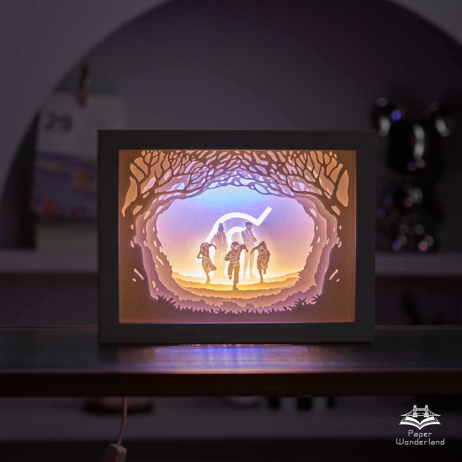 Papercut Light Box Paper Carving Light Box Night Light 3d Led Light Box ...