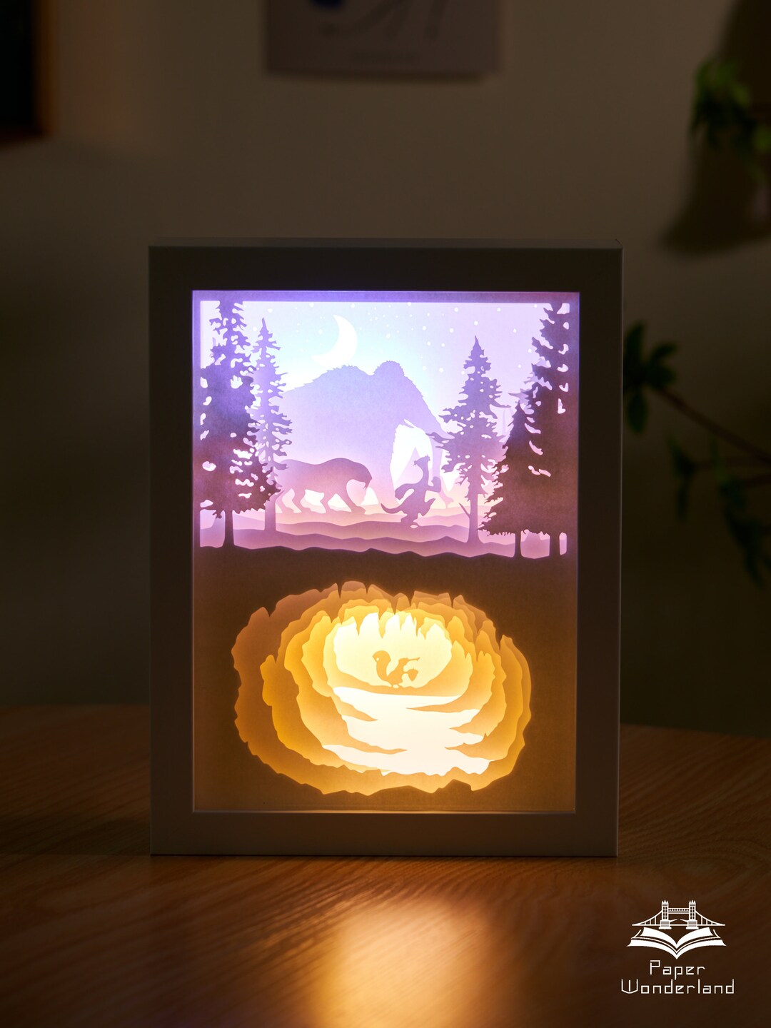 Papercut Light Box Paper Carving Light Box Night Light 3d Led Light Box ...