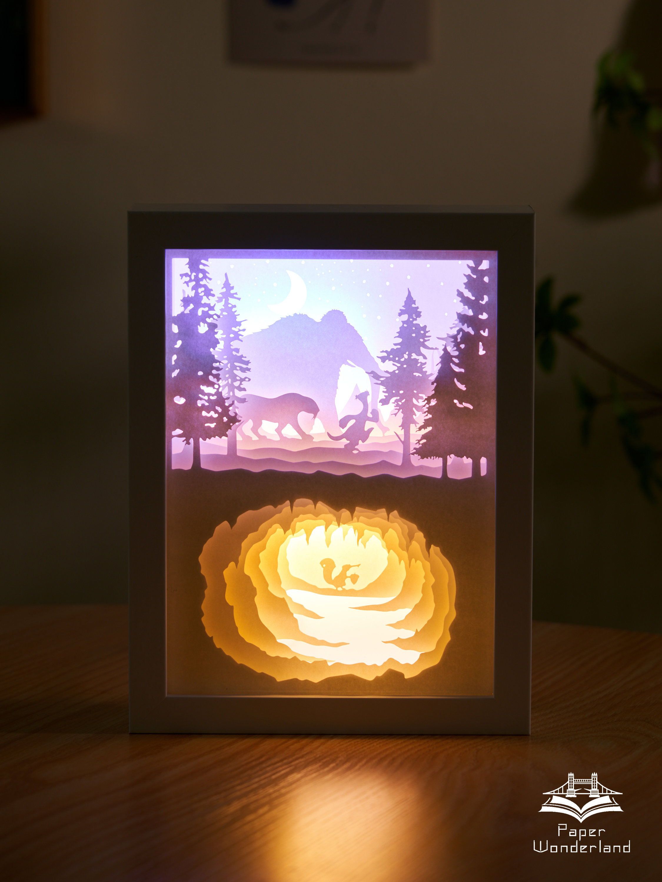 Papercut Light Box Paper Carving Light Box Night Light 3d Led Light Box ...