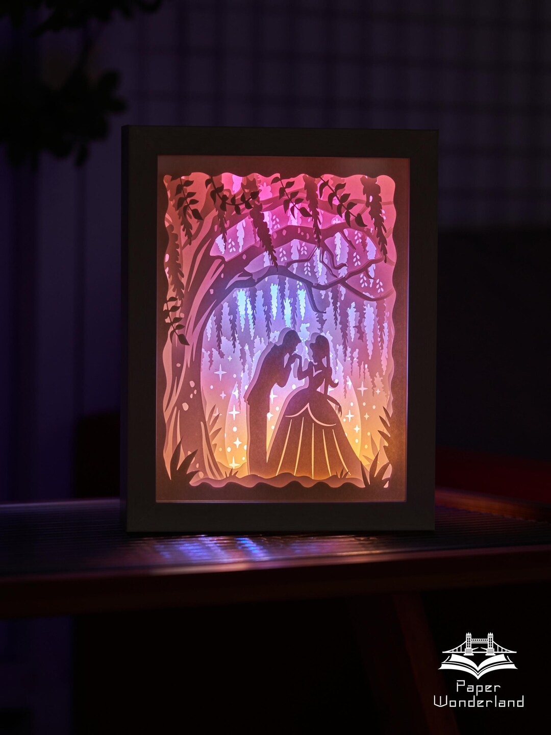 Papercut Light Box Paper Carving Light Box Night Light 3d Led Light Box ...
