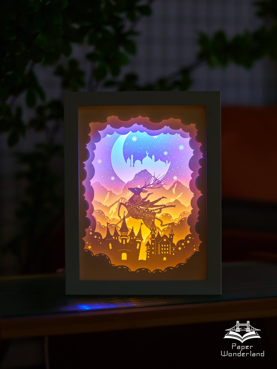 Papercut Light Box Paper Carving Light Box Night Light 3d Led Light Box ...