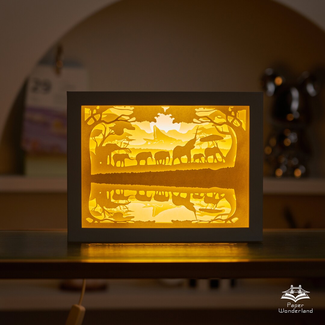 Papercut Light Box Paper Carving Light Box Night Light 3d Led - Etsy