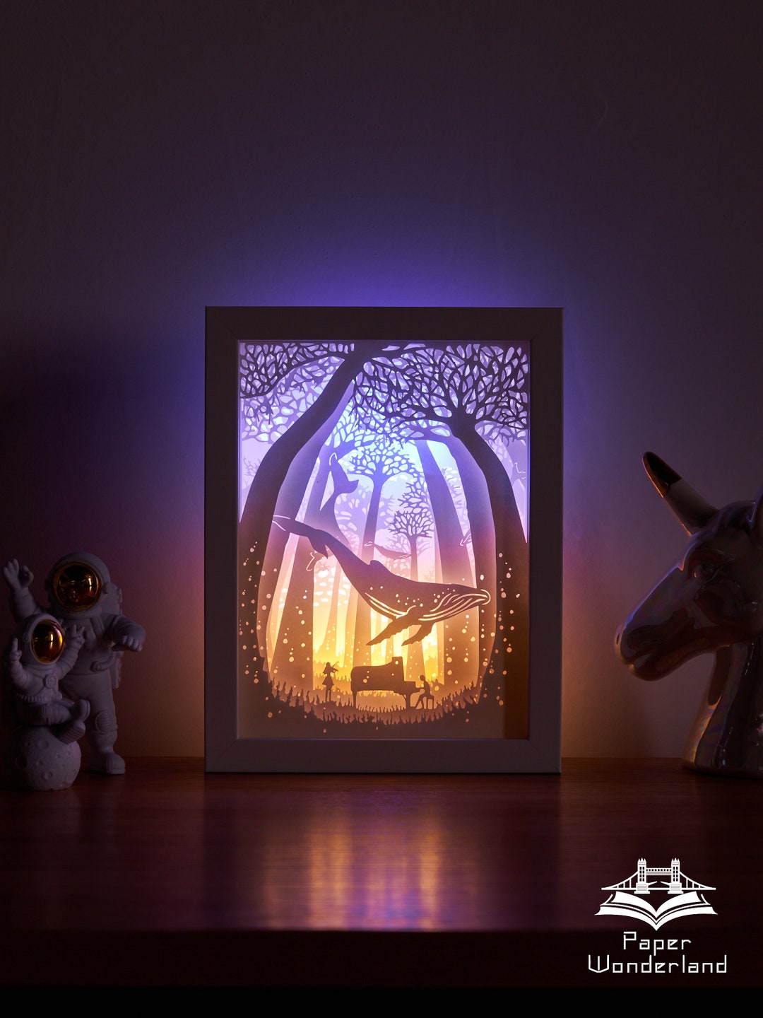 Papercut Light Box Paper Carving Light Box Night Light 3d Led Light Box ...