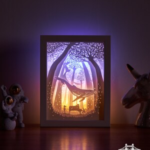 Papercut Light Box Paper Carving Light Box Night Light 3d Led Light Box ...