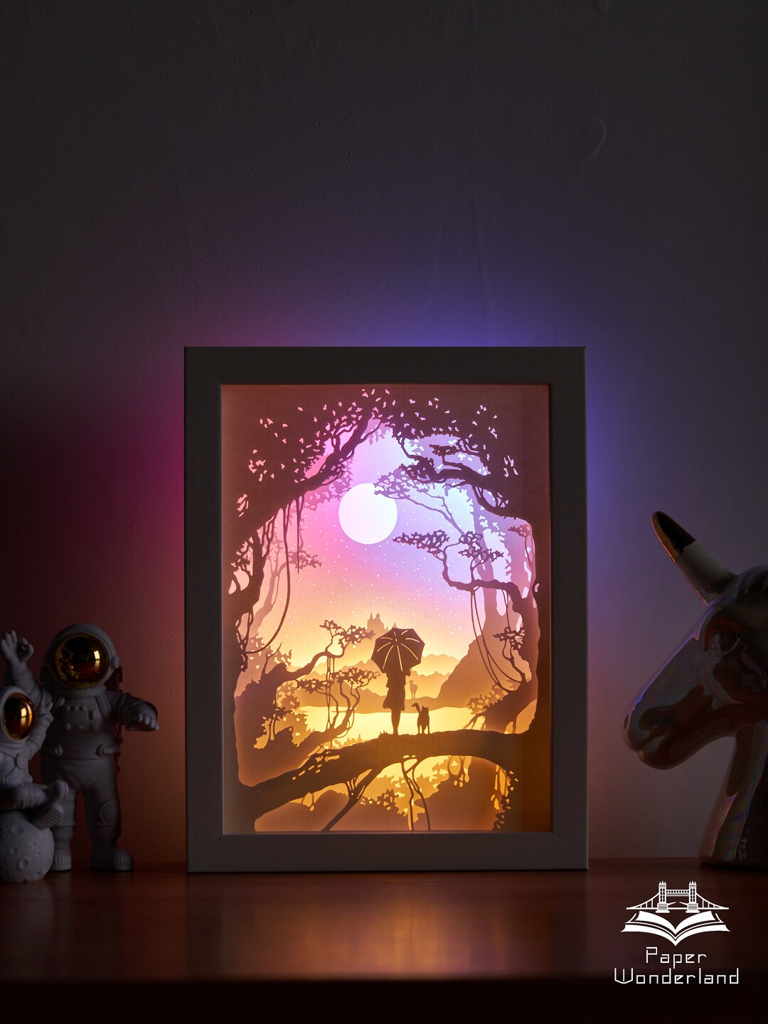 Papercut Light Box Paper Carving Light Box Night Light 3d Led - Etsy