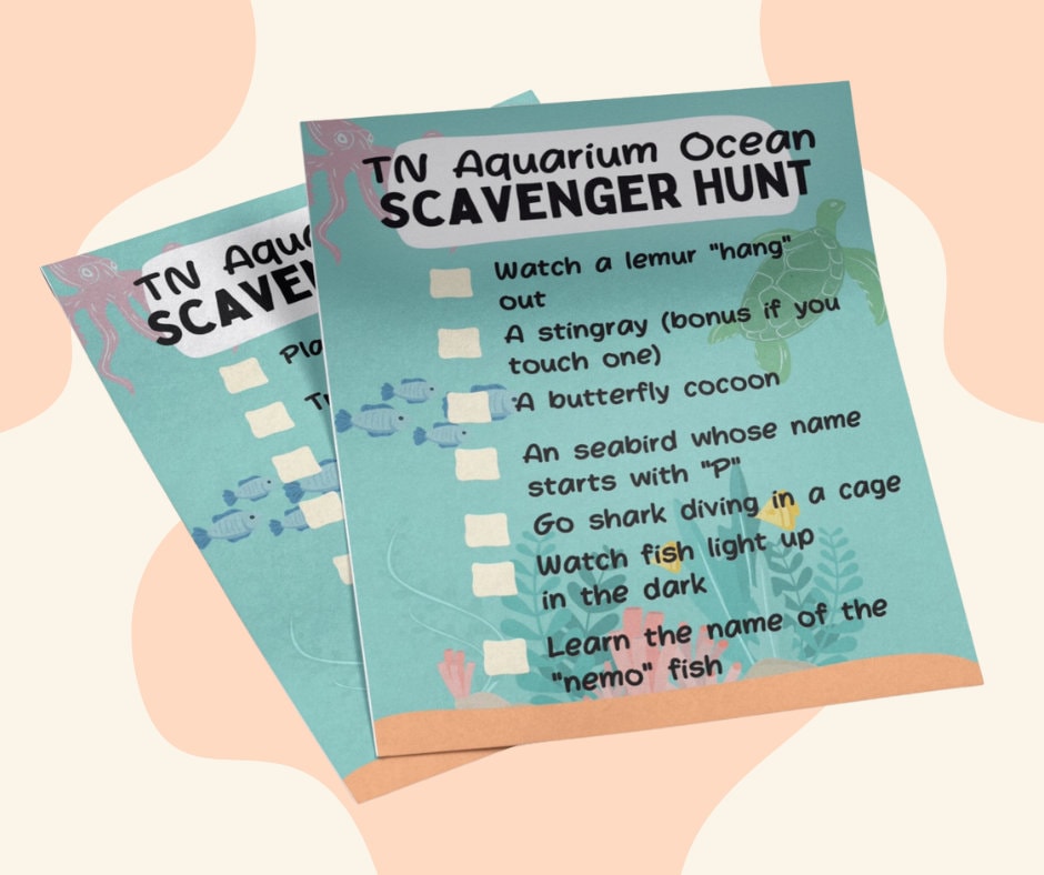 TN Aquarium Scavenger Hunt for Kids - Etsy