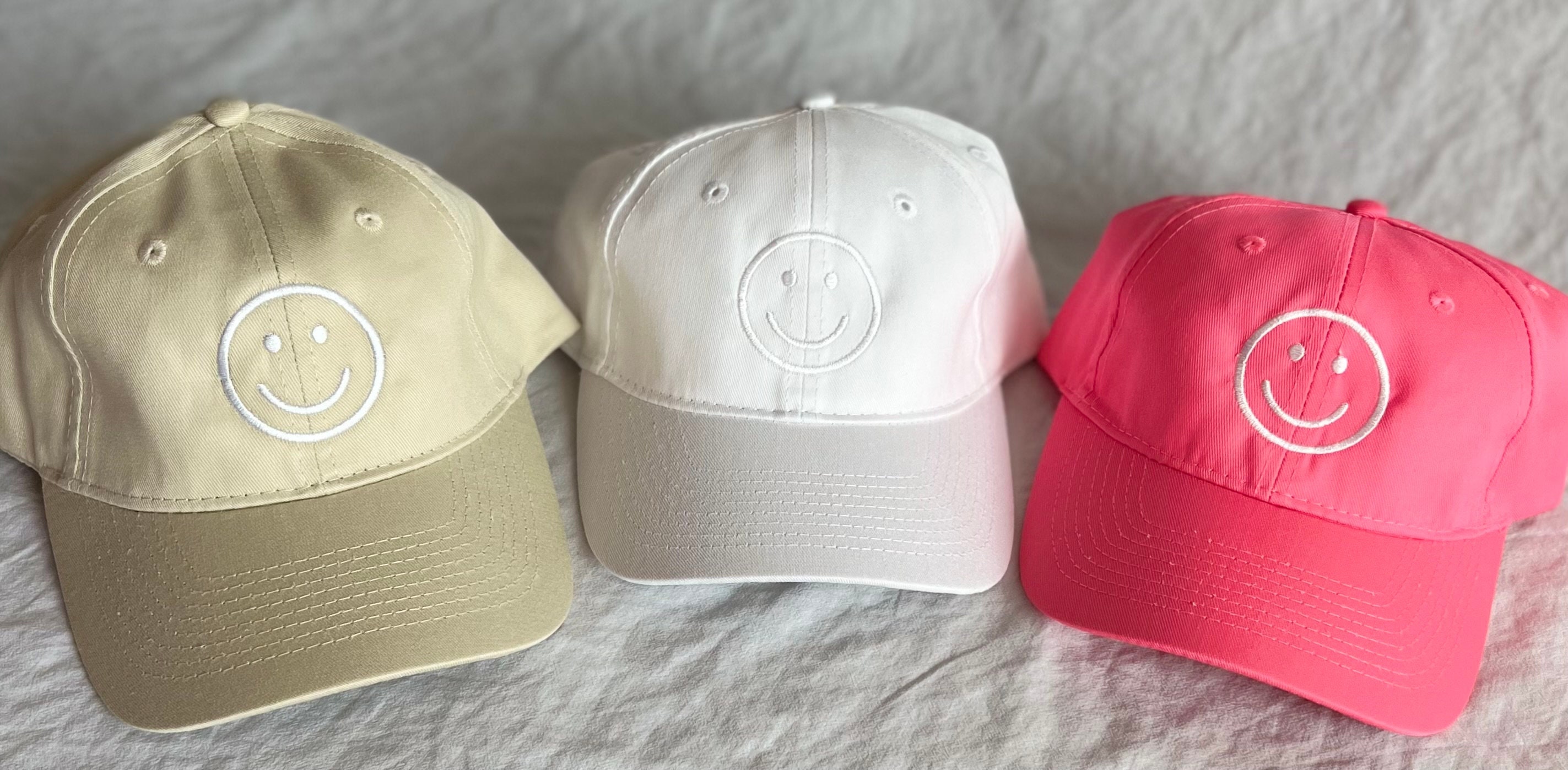 Smiley Face Hat Embroidered Trendy Baseball Cap - Etsy