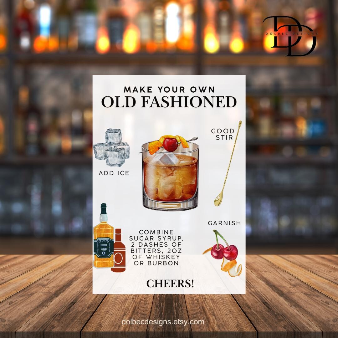 Old Fashioned Bar Sign - Etsy