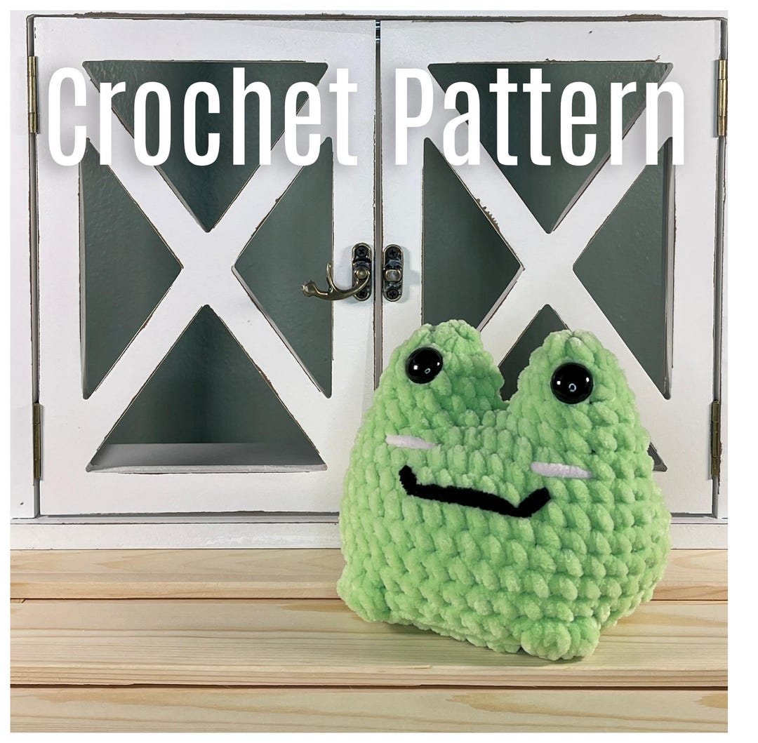 Cute Frog Crochet Pattern | Cheeky | Frank the Frog Amigurumi Plushy ...