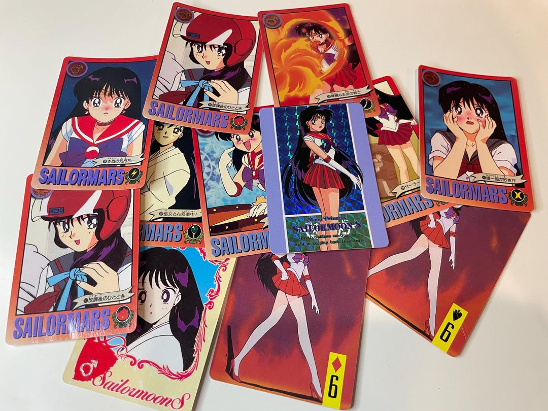 1x Sailor Mars Collector Card Vintage 90s Raye, Hino Rei Sailor Moon - Etsy