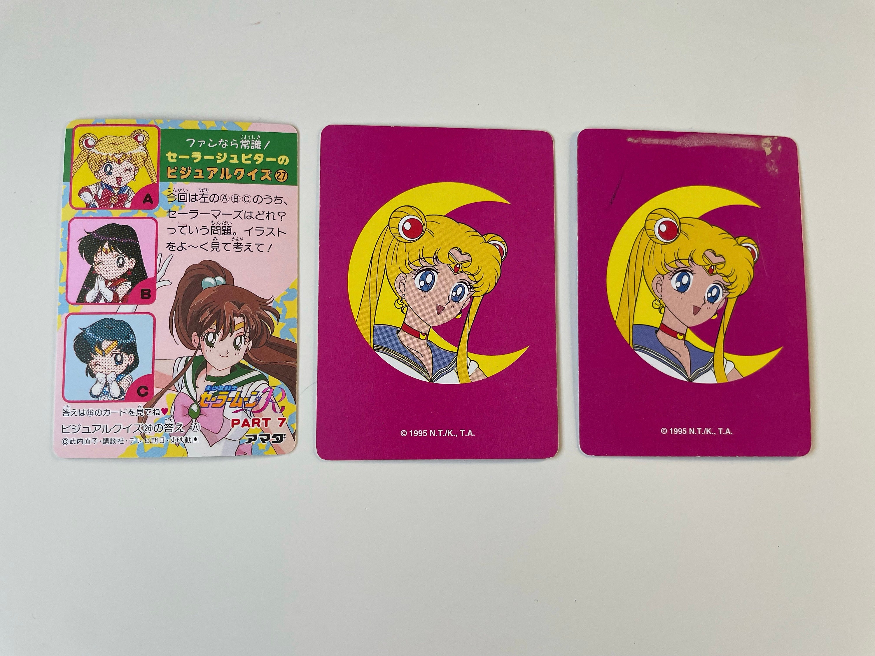 1x Sailor Moon Collector Card Vintage 90s Sailor Senshi, Sailor Scouts ...