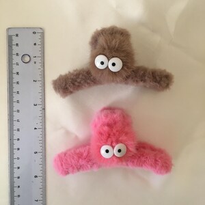 Super Cute Soft Fuzzy Claw Clip 4 Colors/ Hair Claw Clips/ Fluffy Hair ...