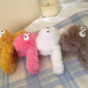 Super Cute Soft Fuzzy Claw Clip 4 Colors/ Hair Claw Clips/ Fluffy Hair ...