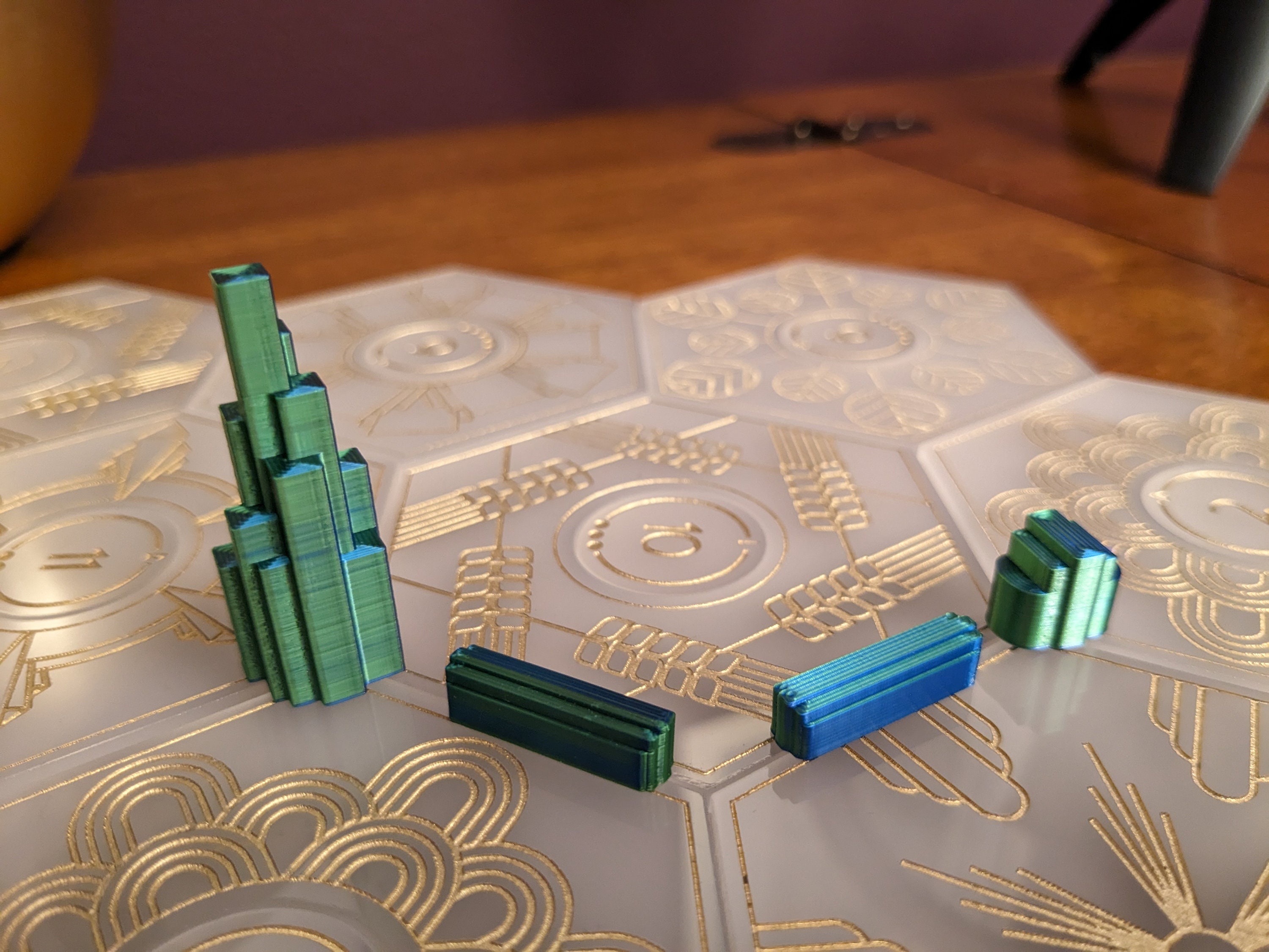 Art Deco Style Custom Catan Pieces - Etsy