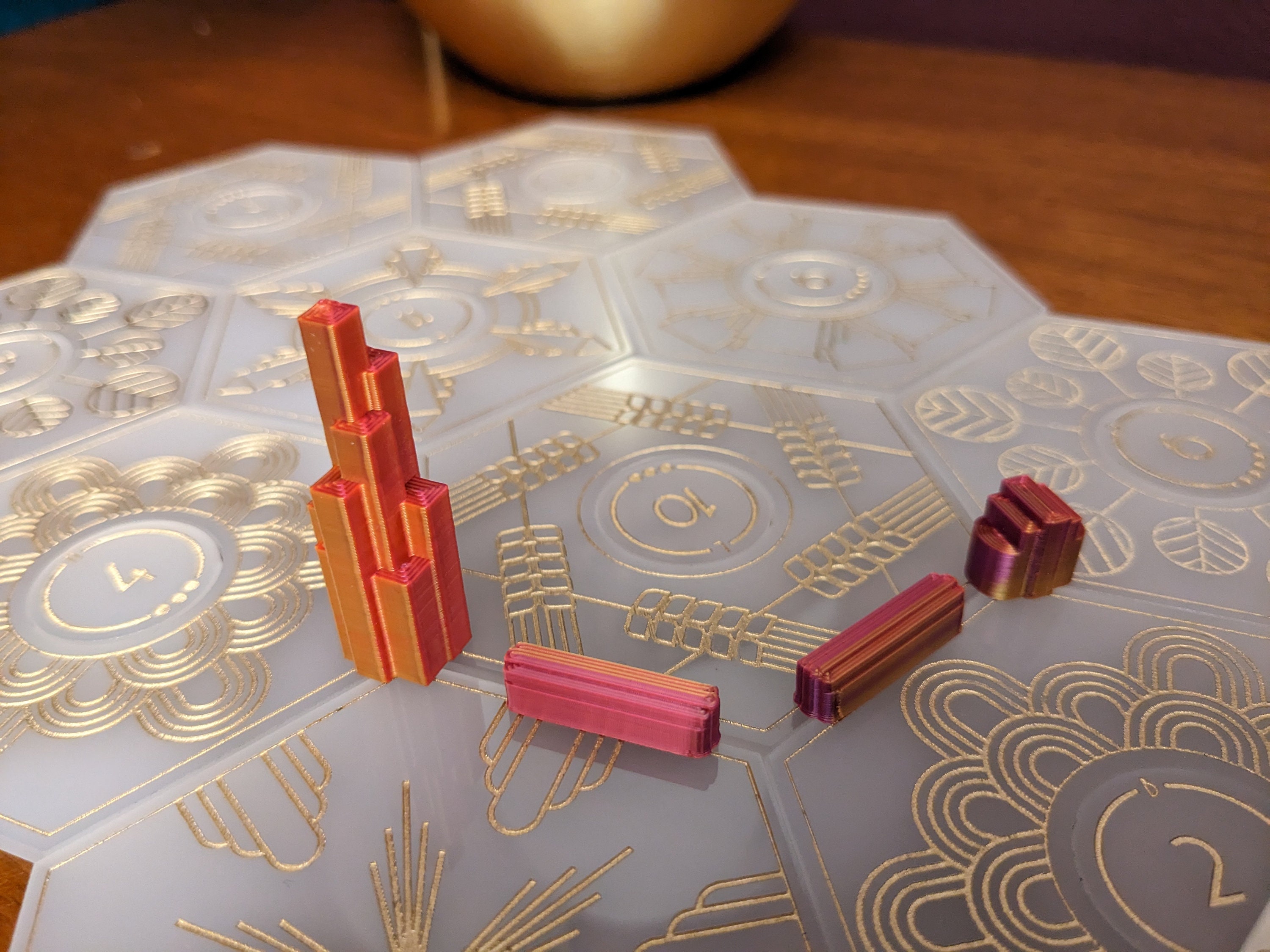 Art Deco Style Custom Catan Pieces - Etsy