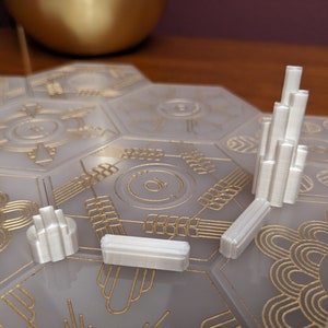 Art Deco Style Custom Catan Pieces - Etsy