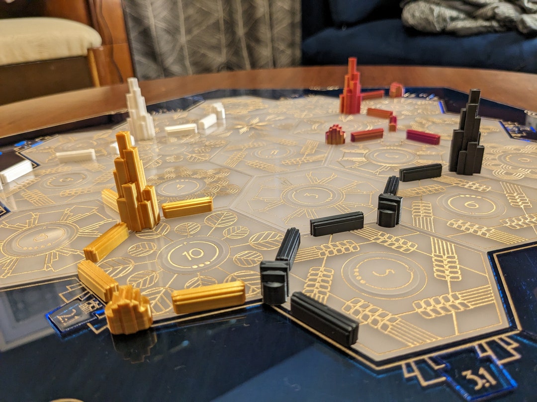 Art Deco Style Custom Catan Pieces - Etsy