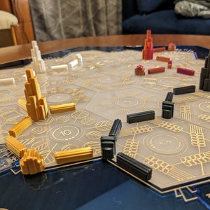 Art Deco Style Custom Catan Pieces - Etsy