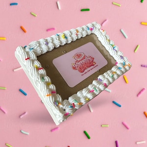 Fake Cake Photo Frame With Sprinkles - Decoden Photo Frame - Unique ...