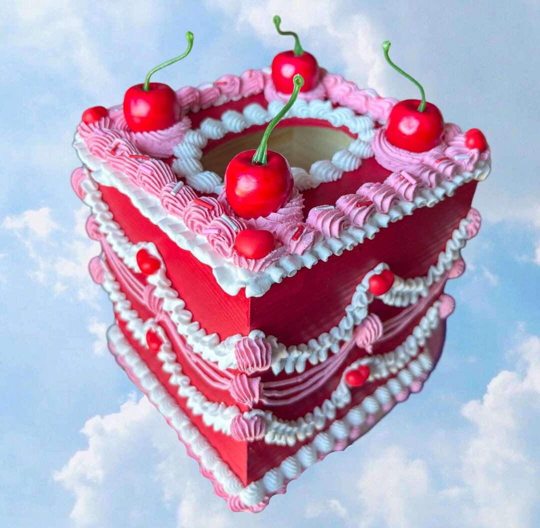 Coquette Fake Cake Tissue Box Cover, Maximalist Aesthetic Room Dopamine ...