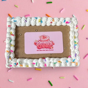 Fake Cake Photo Frame With Sprinkles - Decoden Photo Frame - Unique ...