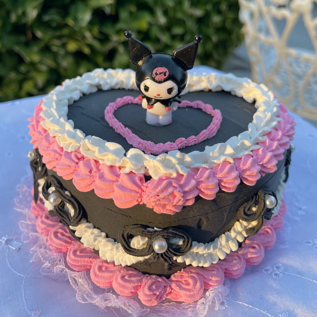 Heart Shaped Kurumi Fake Cake Jewelry Box - Cute Gothic Organizer Decor ...
