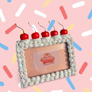 Cherry Sprinkle Fake Cake Photo Frame - Decoden Photo Frame - Dopamine ...