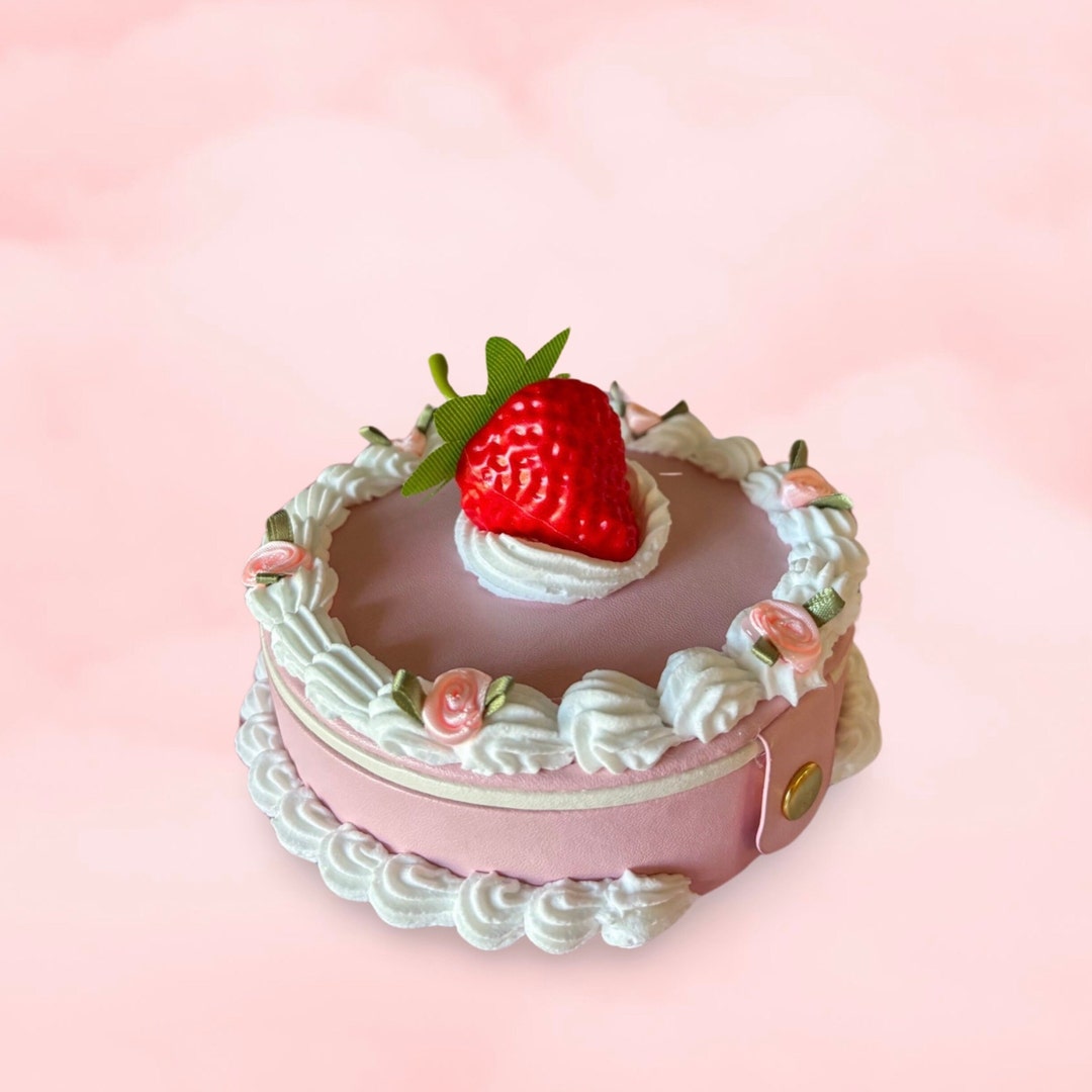 Decoden Fake Cake Jewelry Storage Box With Mirror - Kawaii Decoden Cake ...