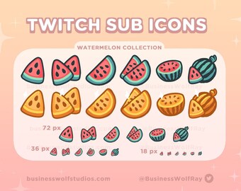 Twitch Sub Icon Ice Cream Set Asset Emote Streaming Digital - Etsy