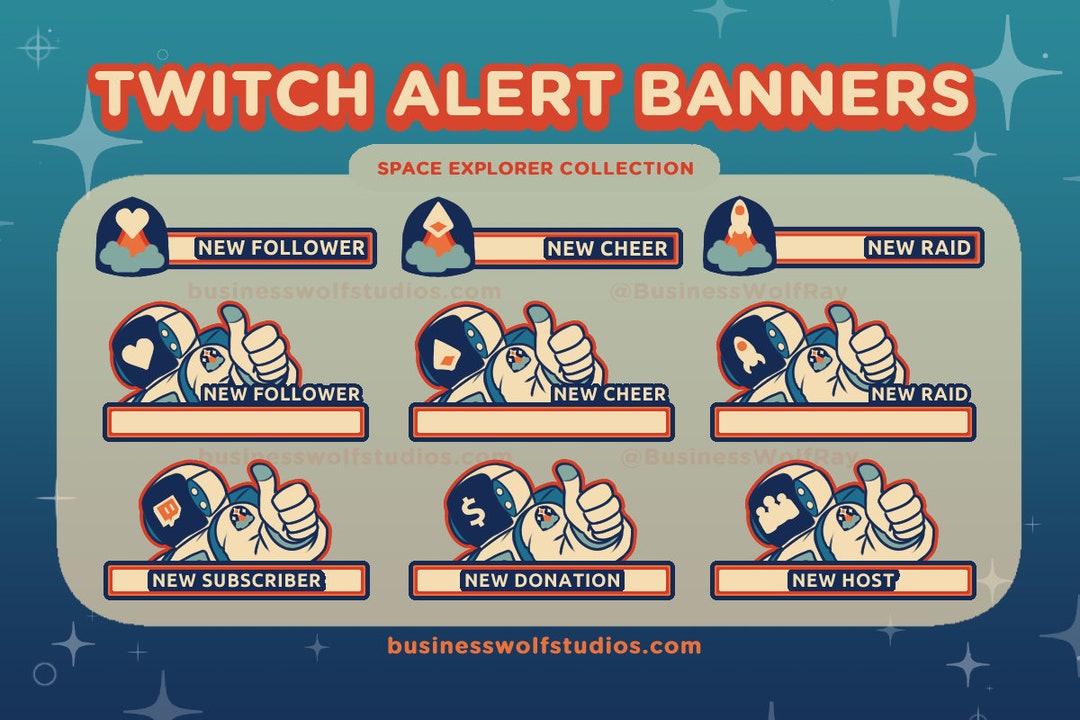 Starfield Nasapunk Nasacore Spacepunk Spacecore Twitch Alert Banner ...