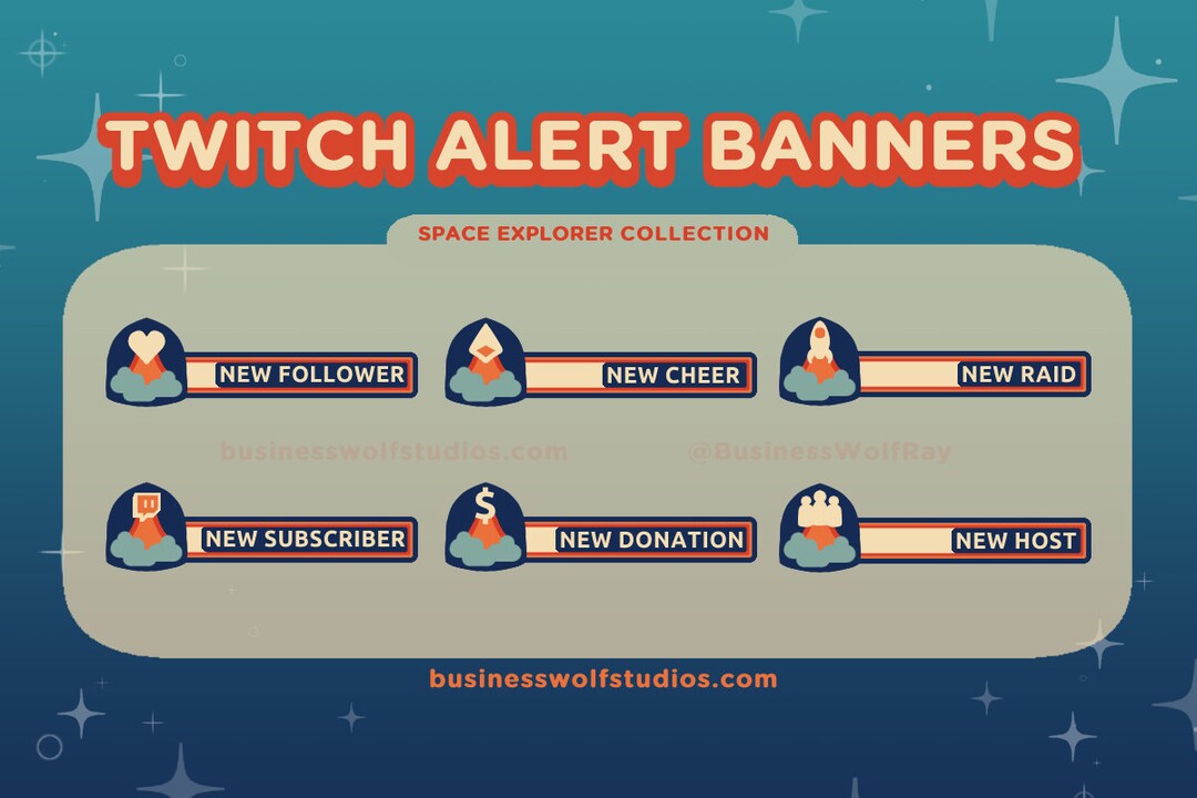 Starfield Nasapunk Nasacore Spacepunk Spacecore Twitch Alert Banner ...