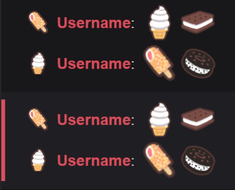 Twitch Sub Icon Ice Cream Set Asset Emote Streaming Digital Summer ...