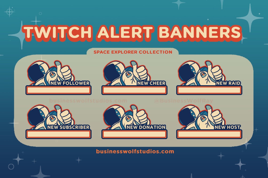 Starfield Nasapunk Nasacore Spacepunk Spacecore Twitch Alert Banner ...
