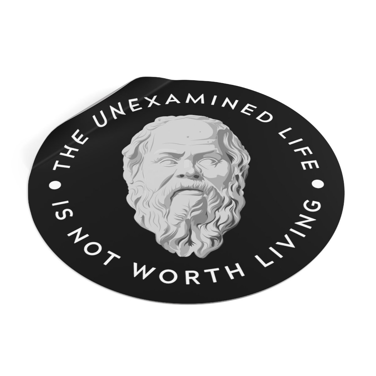 Socrates Ancient Greek Philosopher Round Vinyl Sticker the - Etsy