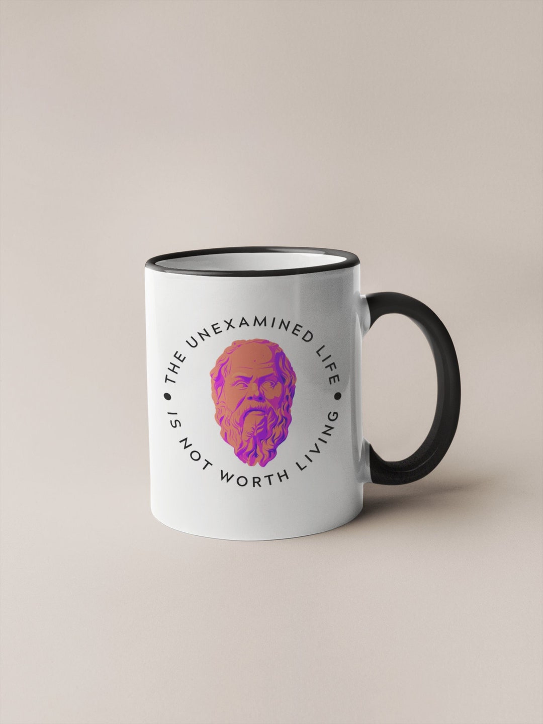 Socrates Ancient Greek Philosopher Two-tone Coffee 11oz Mug, Know ...
