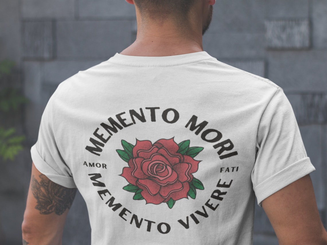 Memento Mori Memento Vivere Rose Hourglass T-shirt, Marcus Aurelius ...