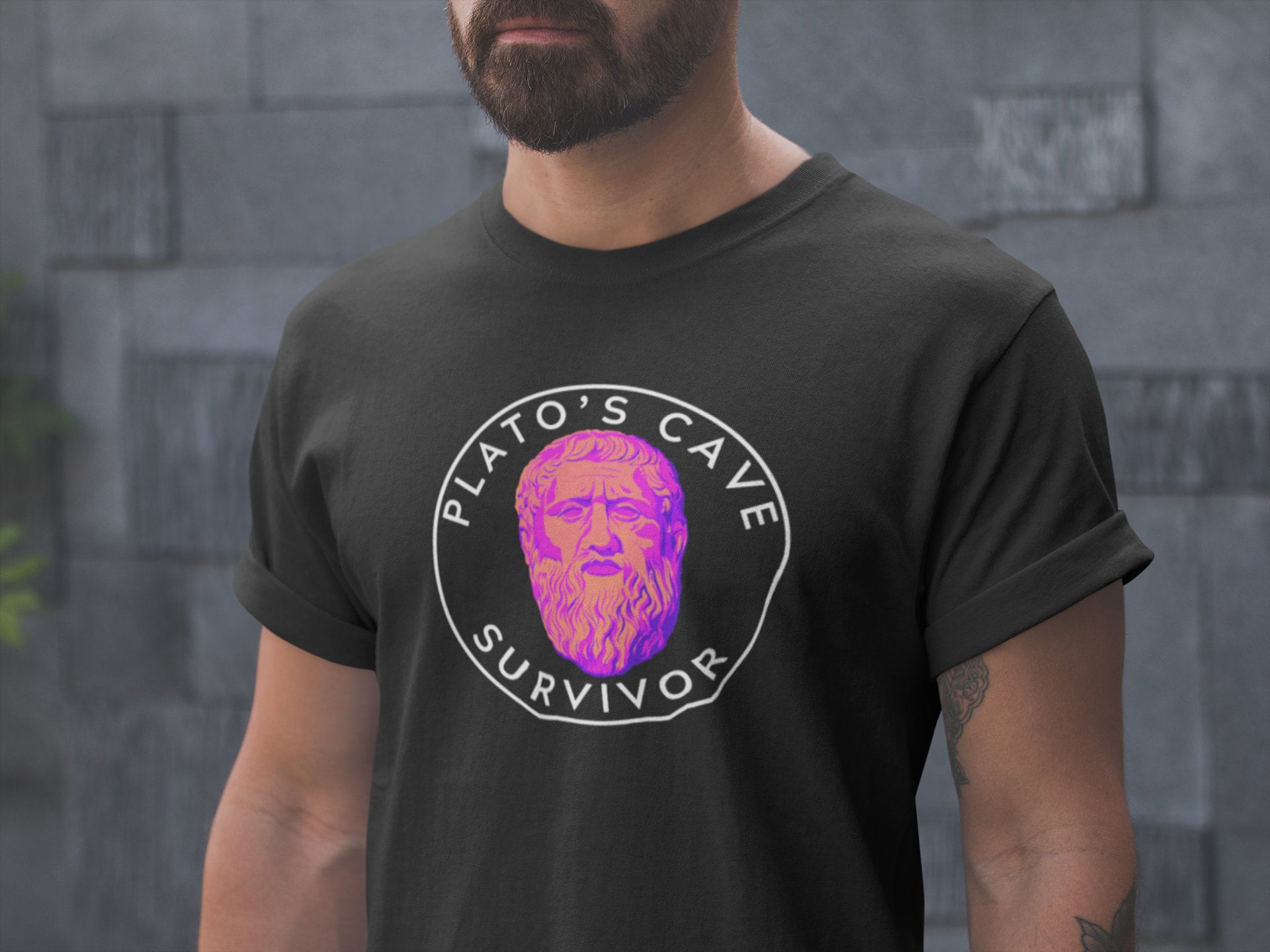 Plato's Cave Survivor Ancient Greek Philosopher T-shirt, Greece ...