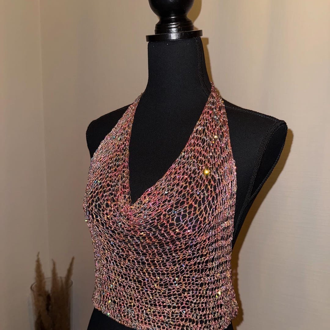 Crochet Glitter Top (written Pattern) - Etsy