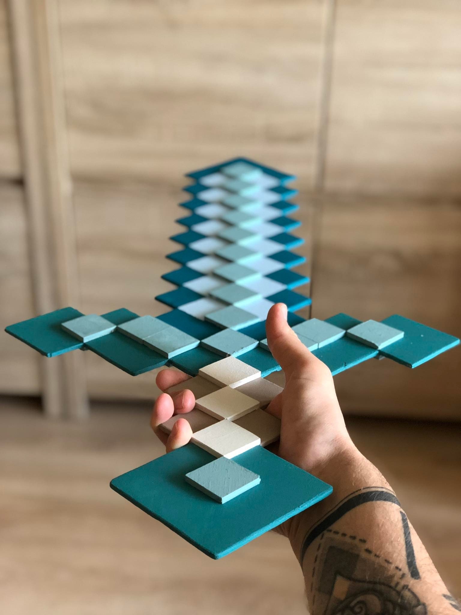 Origami Minecraft Sword