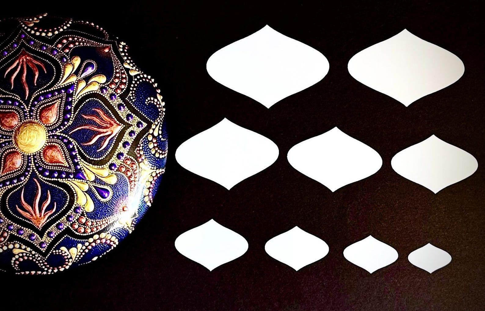 Set #A2 Wide- 9 Sizes, Stencil Design Tool for Creating Beautiful ...